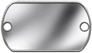 Metal Marking Machines: GI Shiny Dog Tag 2 Hole Box of 100, Military ...